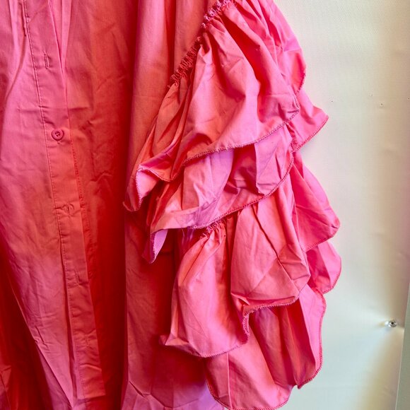 Beulah | Dresses | Beulah Pink Ruffle Sleeve Mini Dress | Poshmark